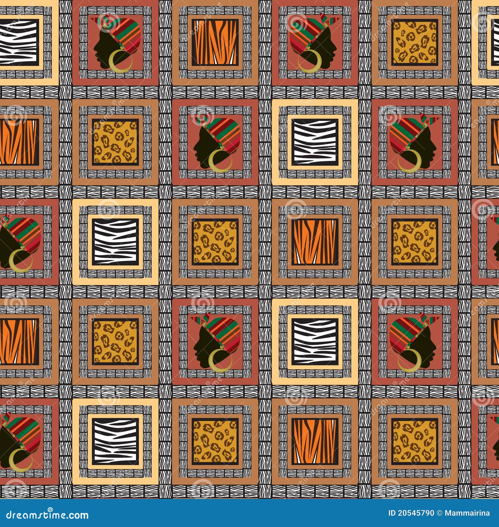 African Abstract Background Stock Vector - Illustration of stylized ...