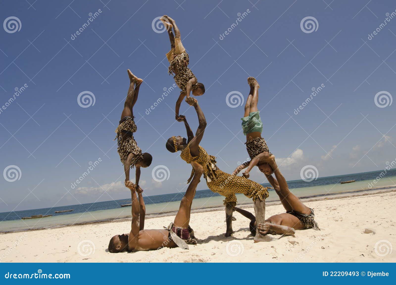 African acrobats editorial stock photo. Image of people - 22209493