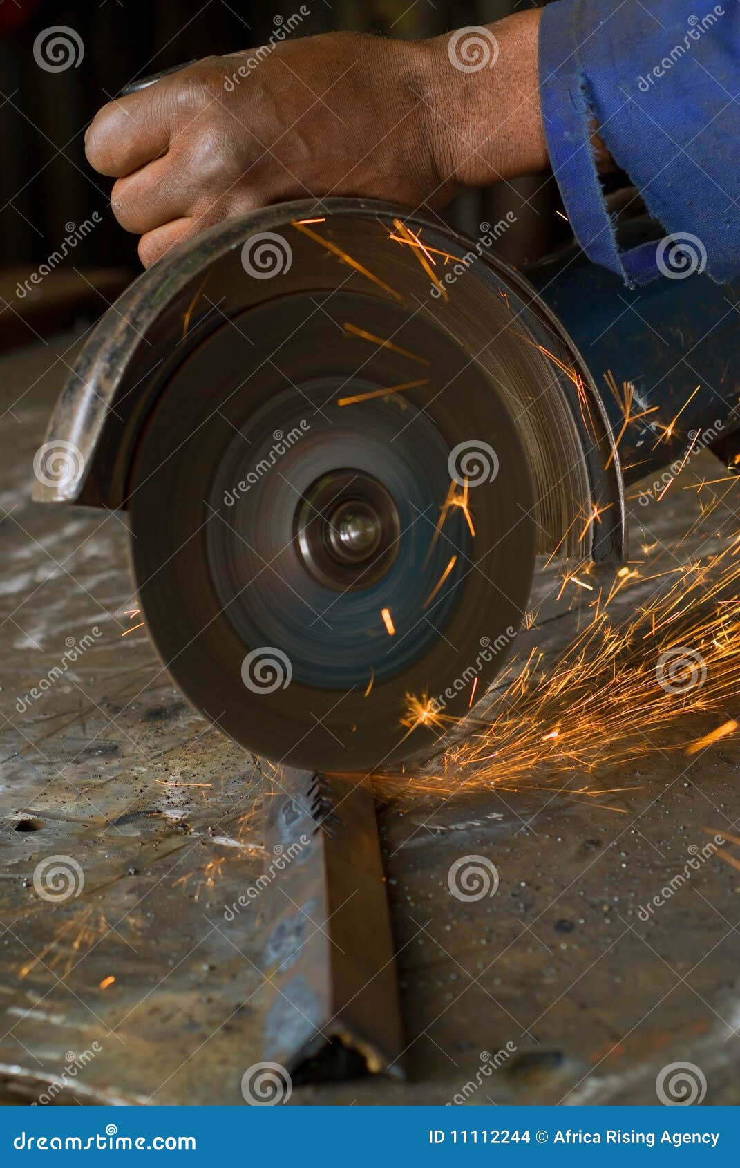African American with Angle Grinder Stock Photo - Image of angle ...