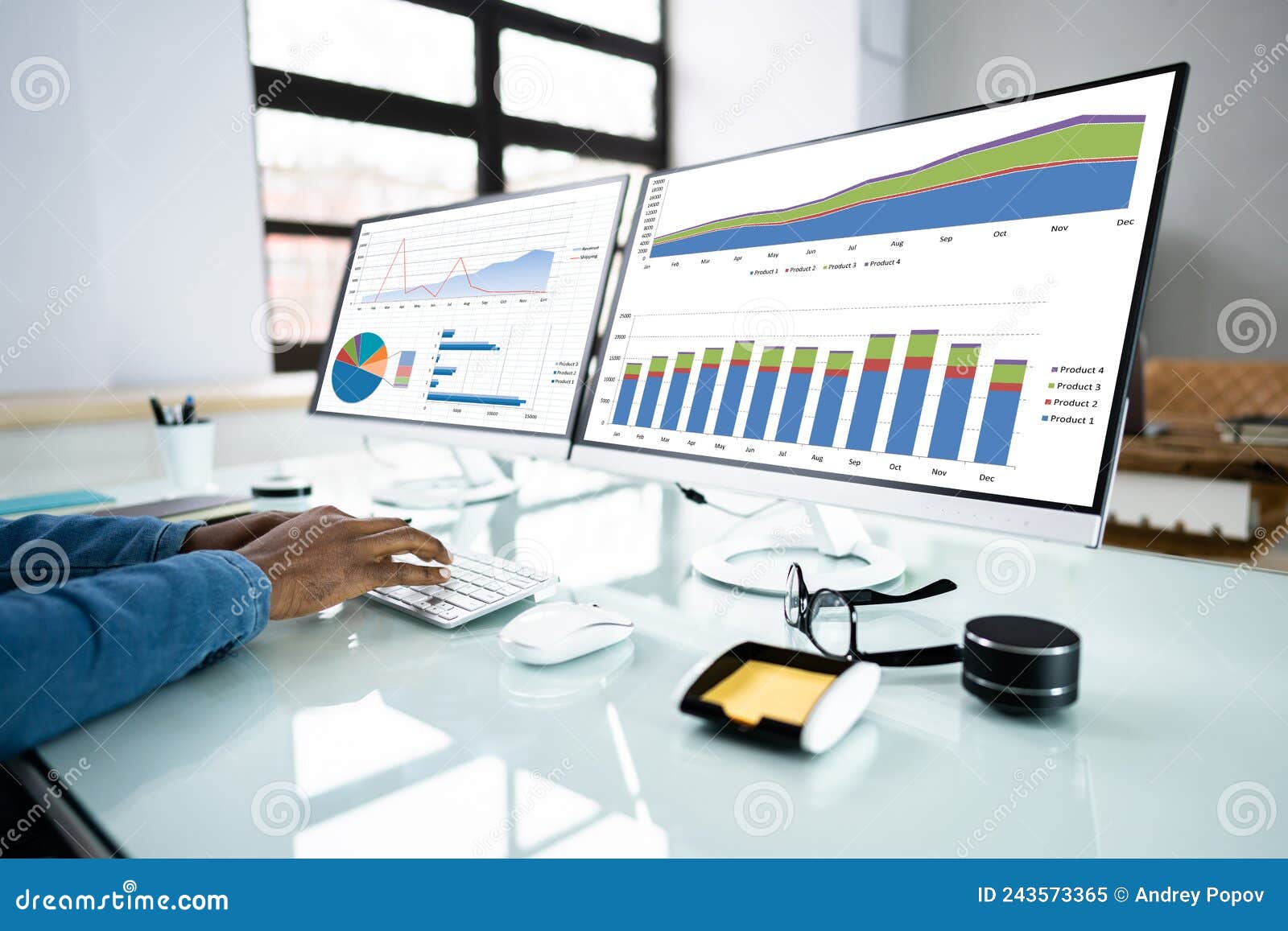 African American Business Man Analyst Stock Image - Image of black ...