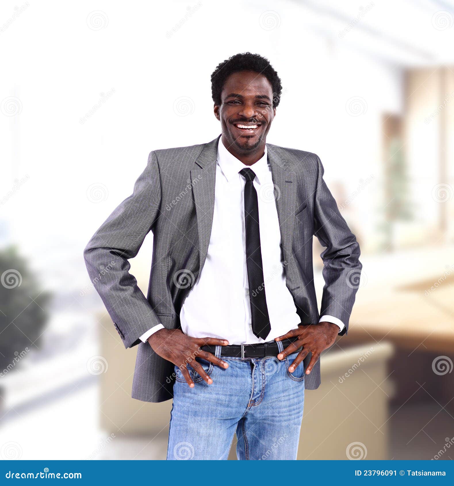 African American Business Man in Office Stock Image - Image of people ...