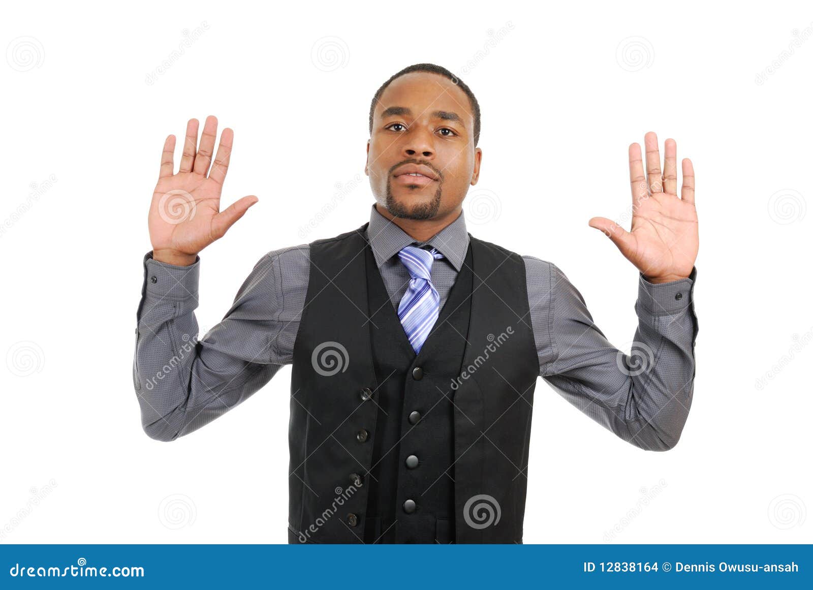 African American Business Man Pledging Stock Photo - Image of ...