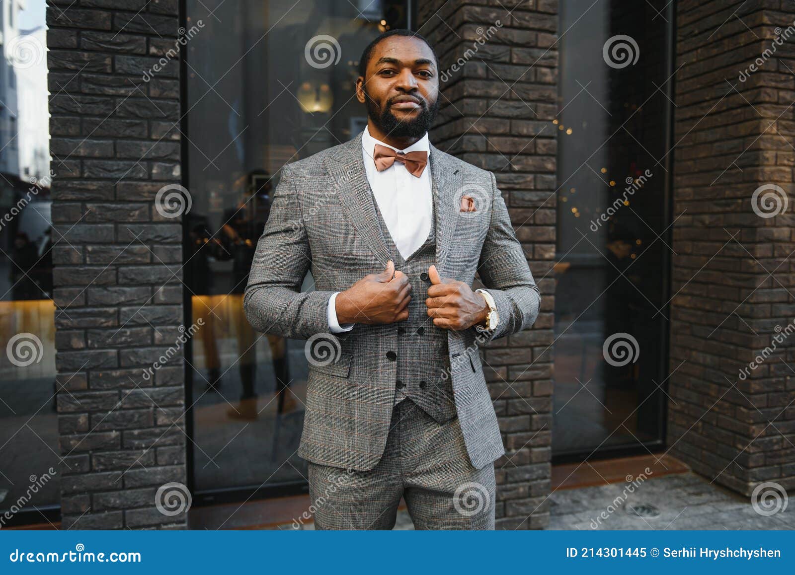 African American Business Model in Suit Stock Image - Image of ...
