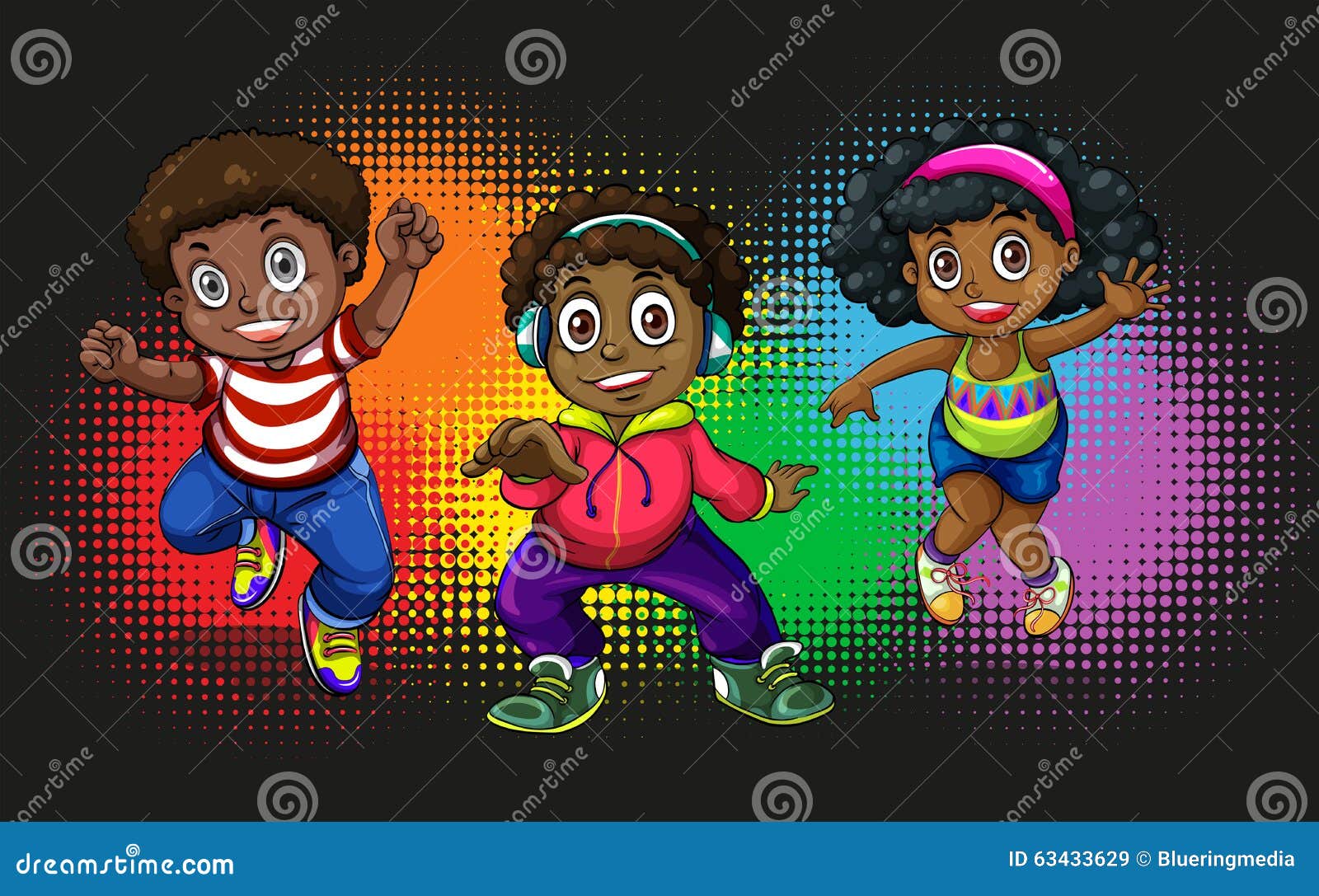 African Dancing People. Dancing Tribal Dance African Black Male And ...