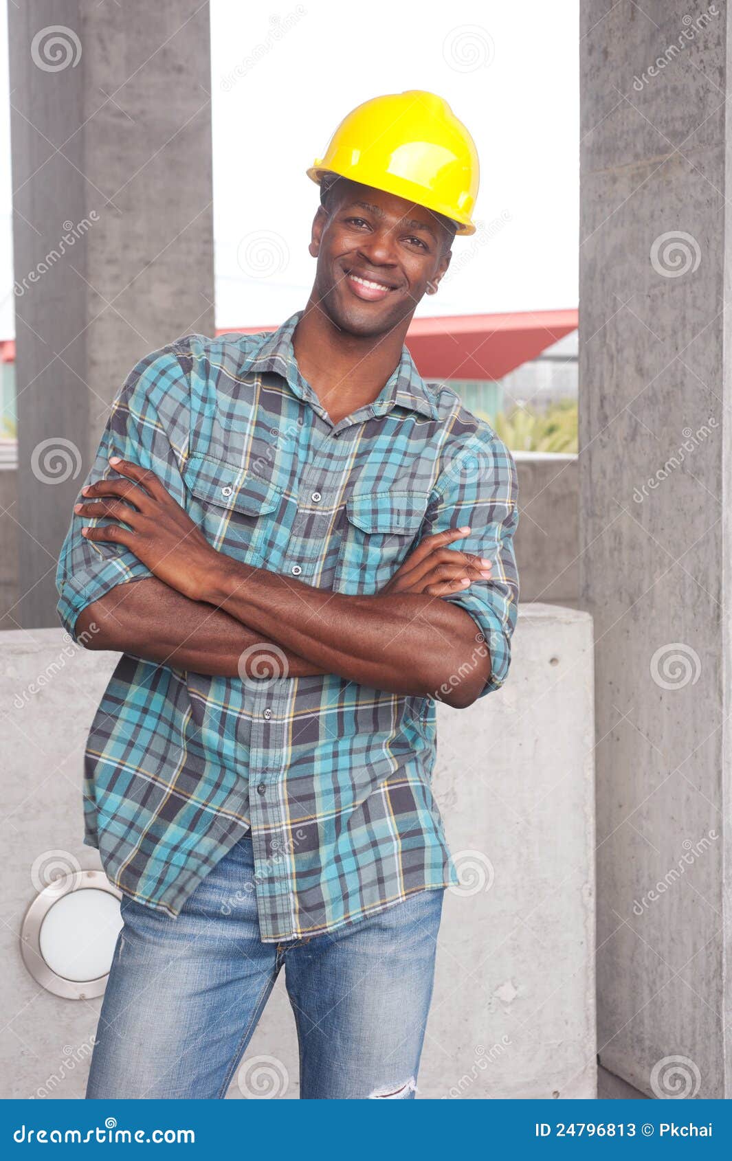 African American Construction Worker Stock Photos - Image: 24796813