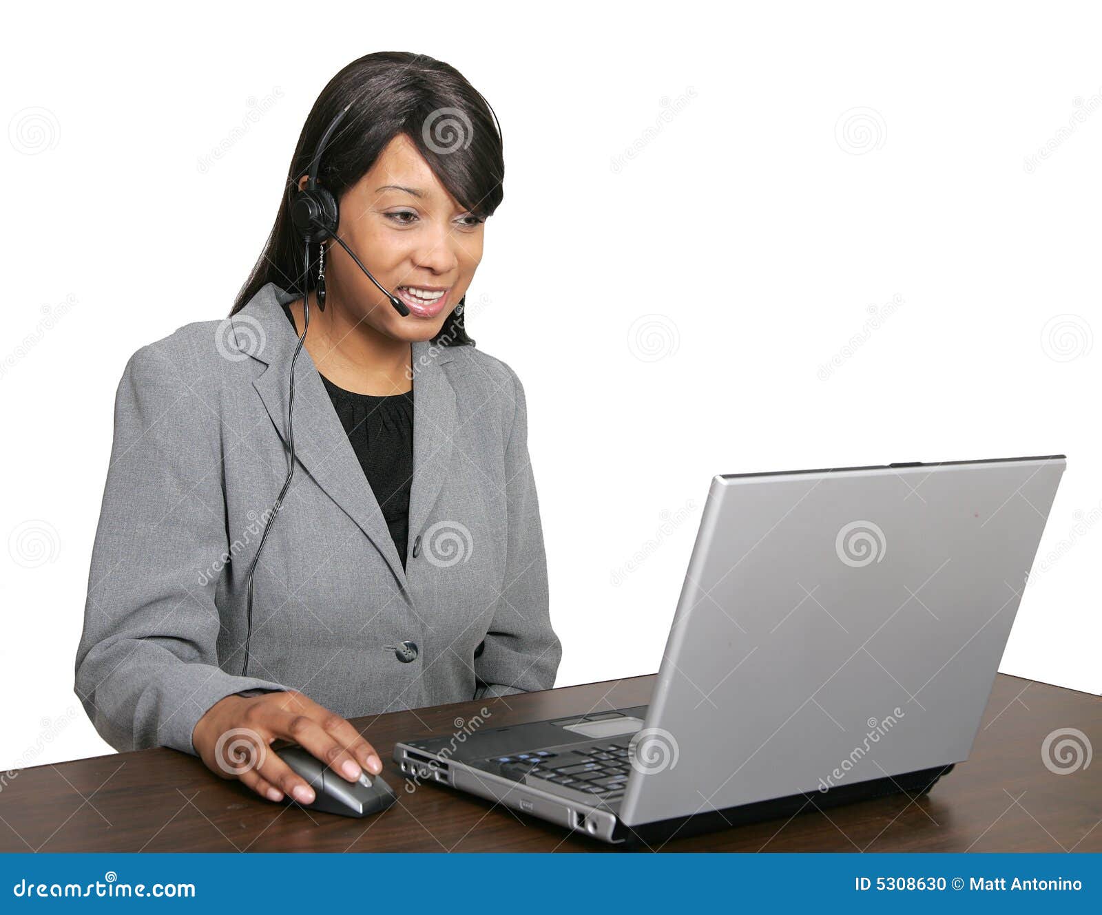 African American CSR rep stock photo. Image of face, helpful - 5308630