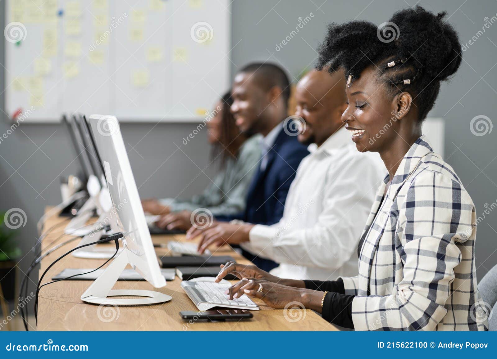 African American Customer Call Center Agent Stock Photo - Image of ...