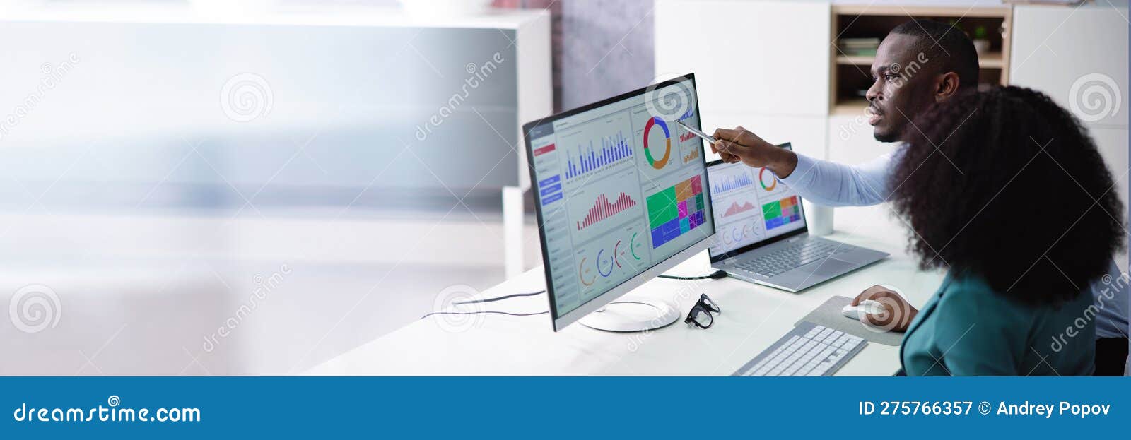 African American Data Analyst Stock Image - Image of analytics ...