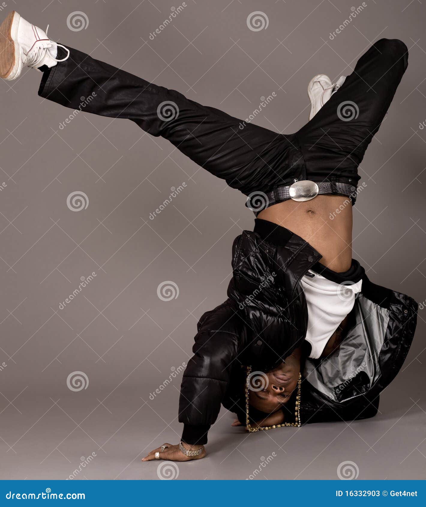 African American Doing Break Dance Stock Image - Image of posing ...