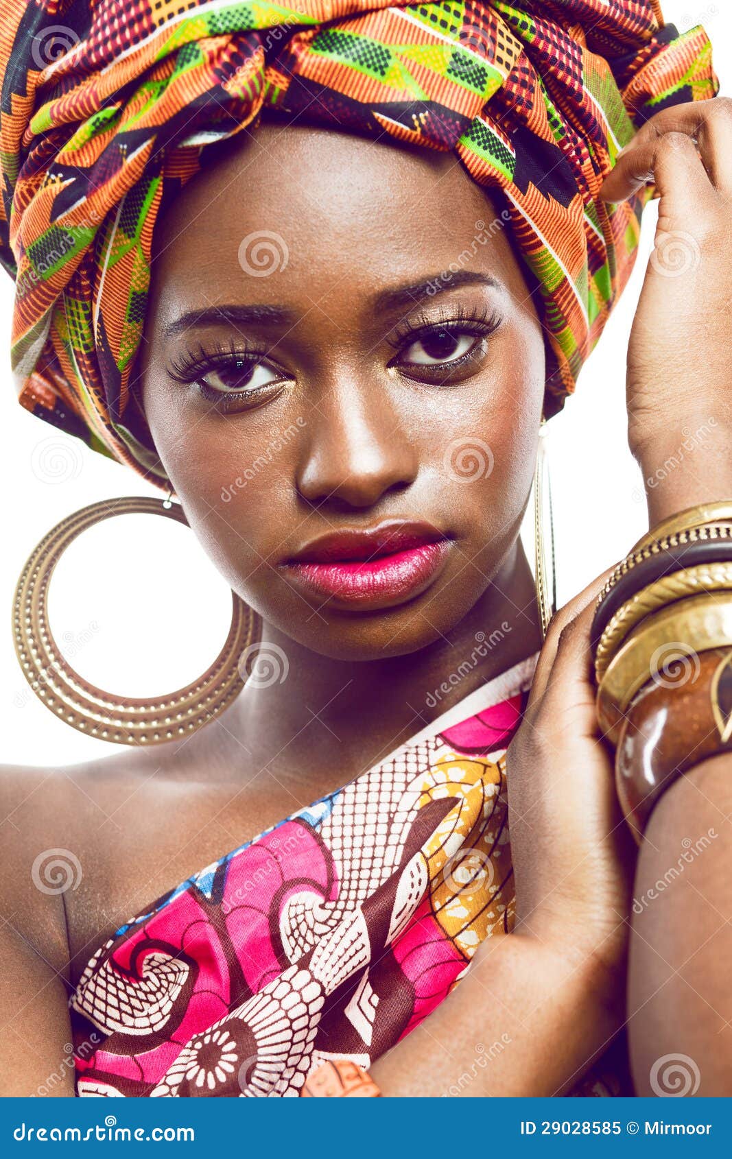 African-american Fashion Model. Stock Image - Image of lips, eyes: 29028585