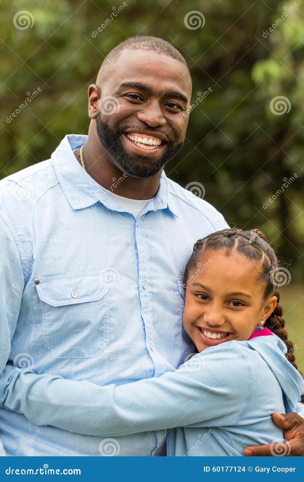 African American Father and Daughter. Stock Photo - Image of looking ...