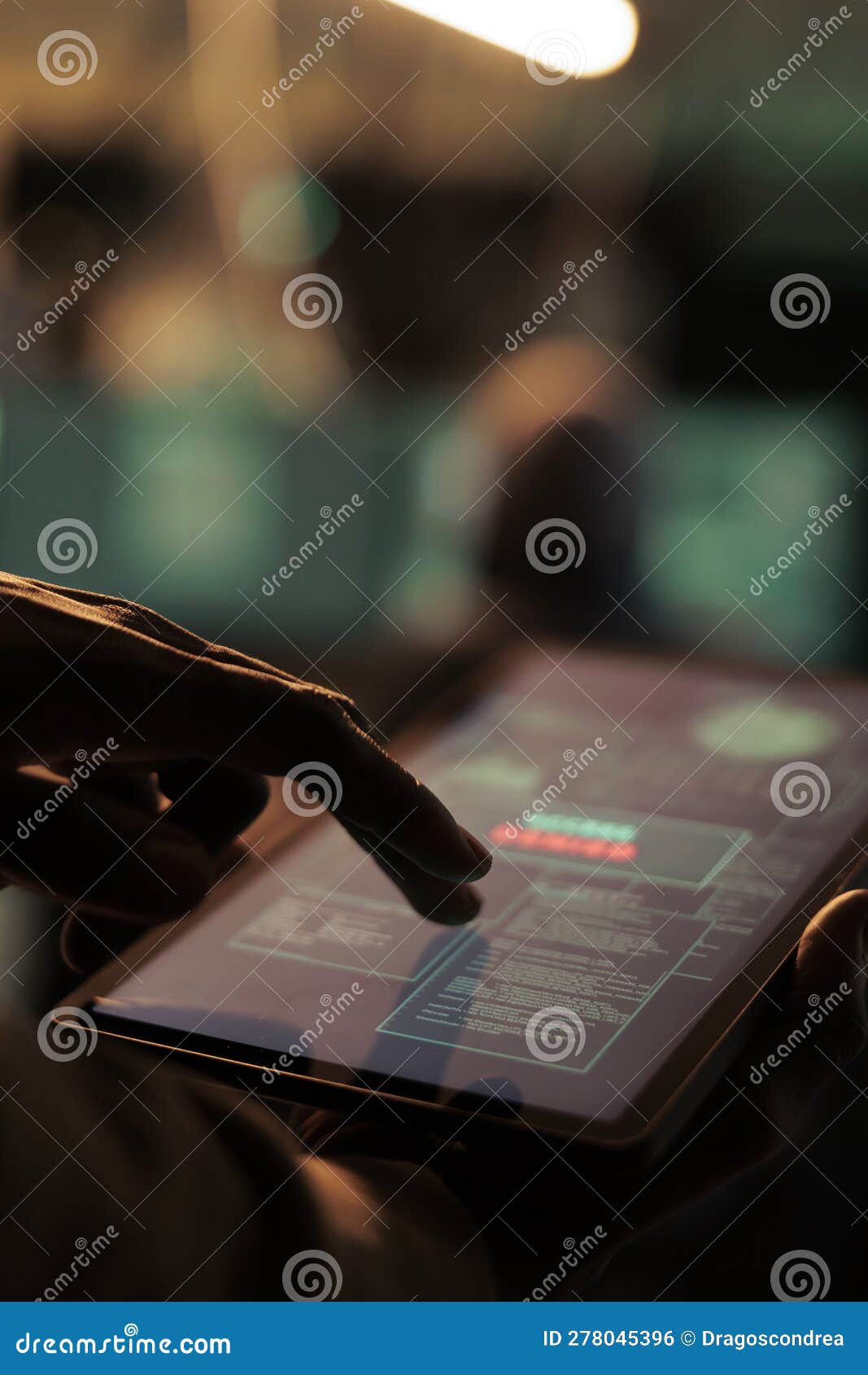 African American Hacker Holding Tablet To Hack Online System Stock ...