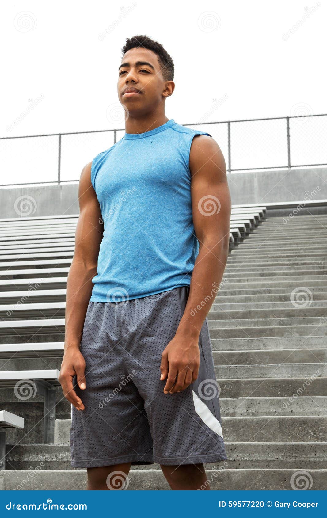 African American High School Athlete. Stock Photo - Image of ball, high ...