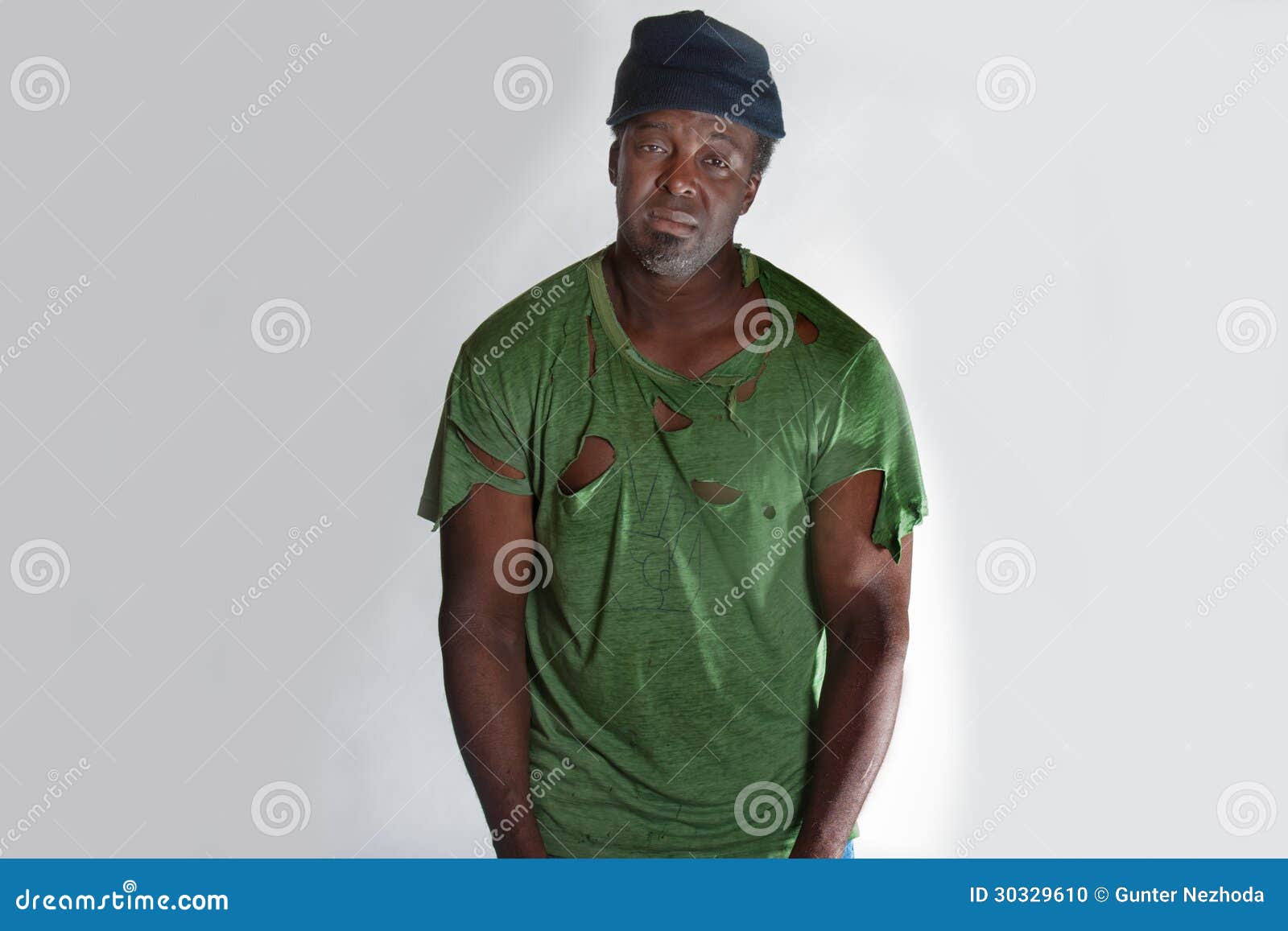 African American Homeless Man Stock Photo - Image of life, beggar: 30329610