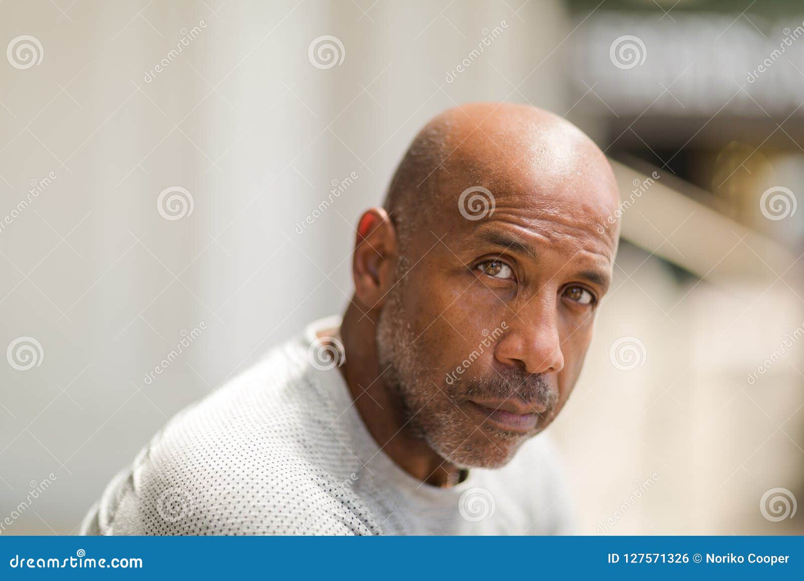 African American Man with a Concerned Look. Stock Photo - Image of ...