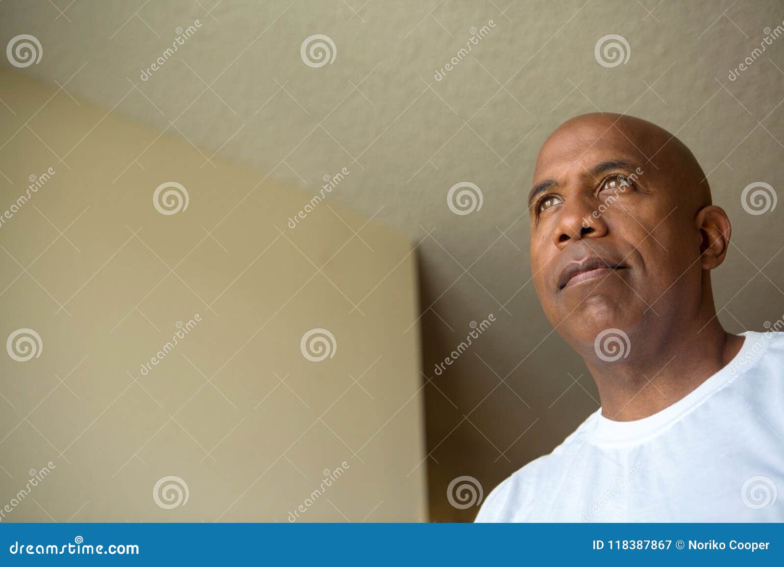 African American Man in Deep Thought. Stock Image - Image of portrait ...