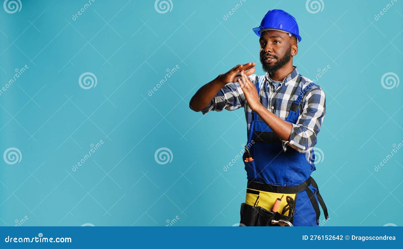 African American Man Expressing Timeout Gesture in Studio Stock Photo ...