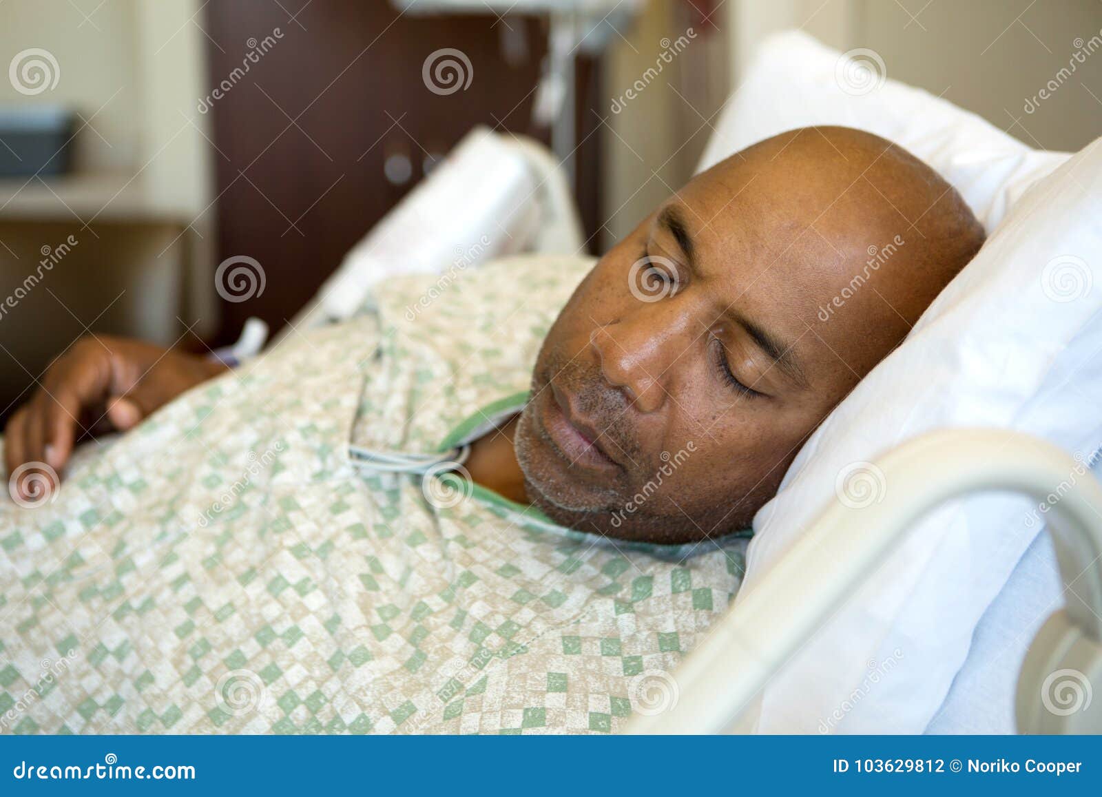 African American Man in the Hospital. Stock Photo - Image of horizontal ...