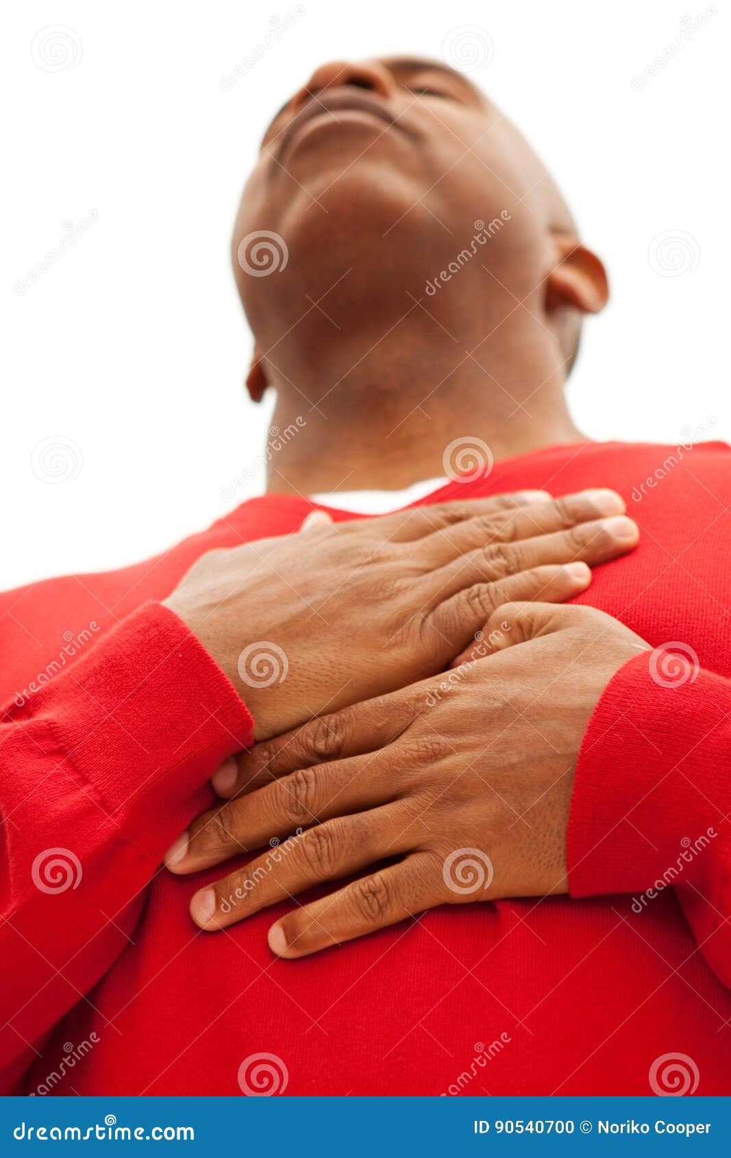 African American Man with Open Arms. Stock Photo - Image of bald ...