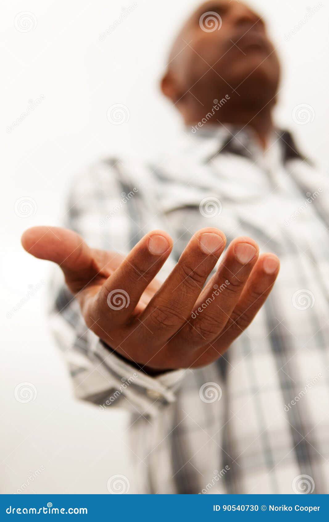 African American Man with Open Arms. Stock Photo - Image of adult, bald ...