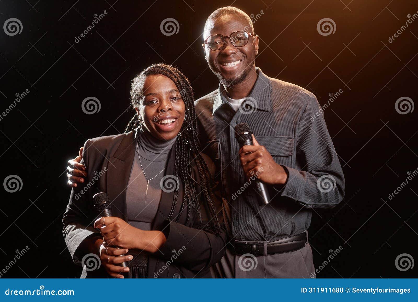 African American Performers on Stage Stock Photo - Image of dark, male ...