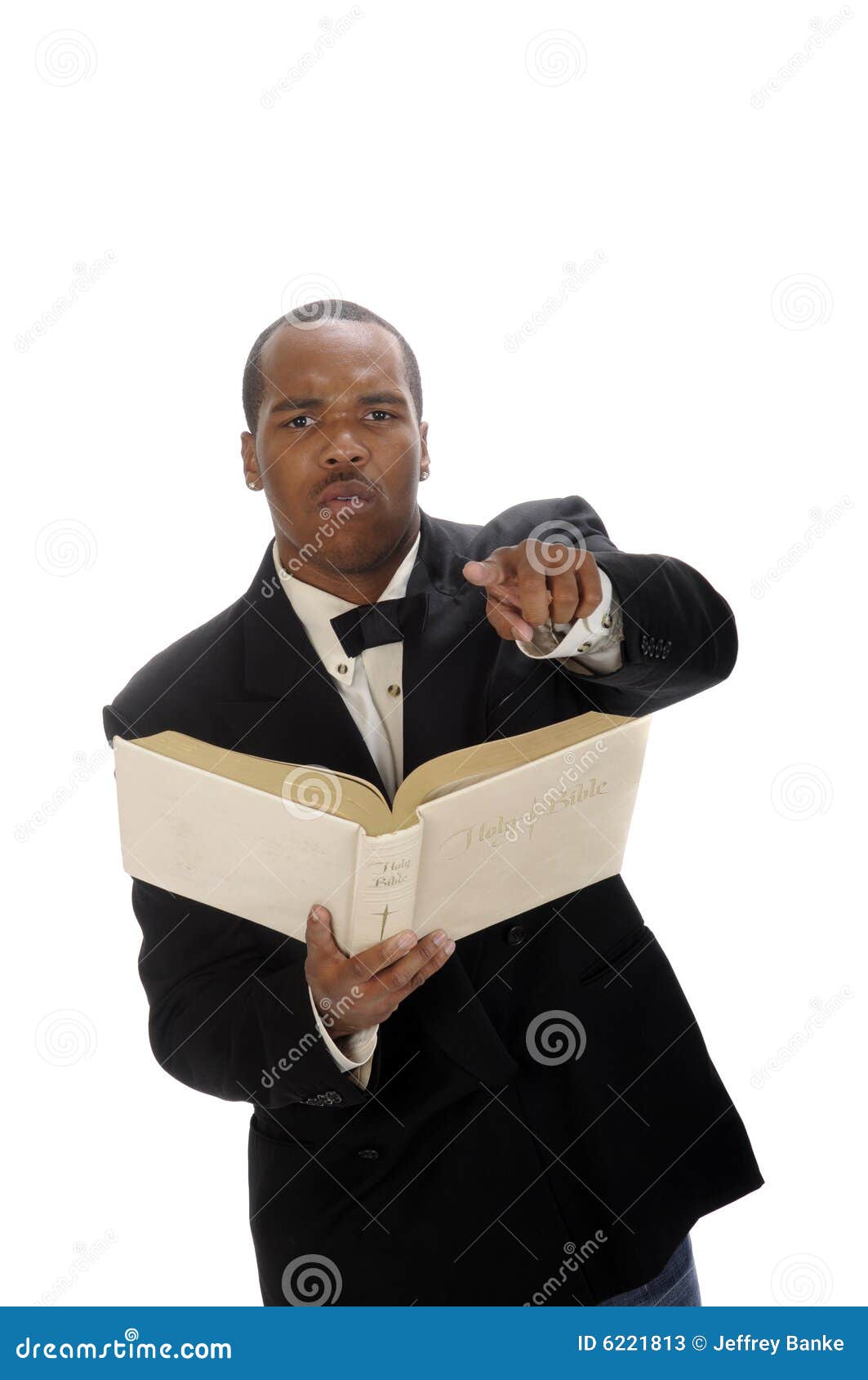 African American Preacher Giving Sermon Stock Image - Image of young ...