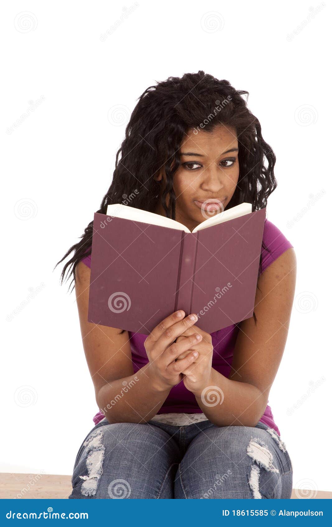 African American Reading A Book Picture. Image: 18615585