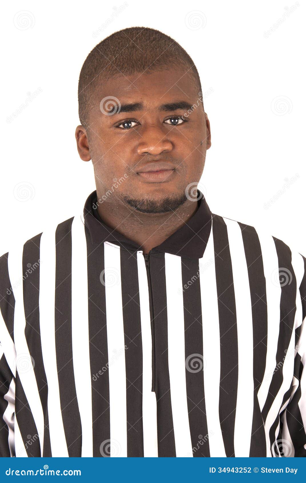 African American Referee in Uniform Stock Photo - Image of field, body ...