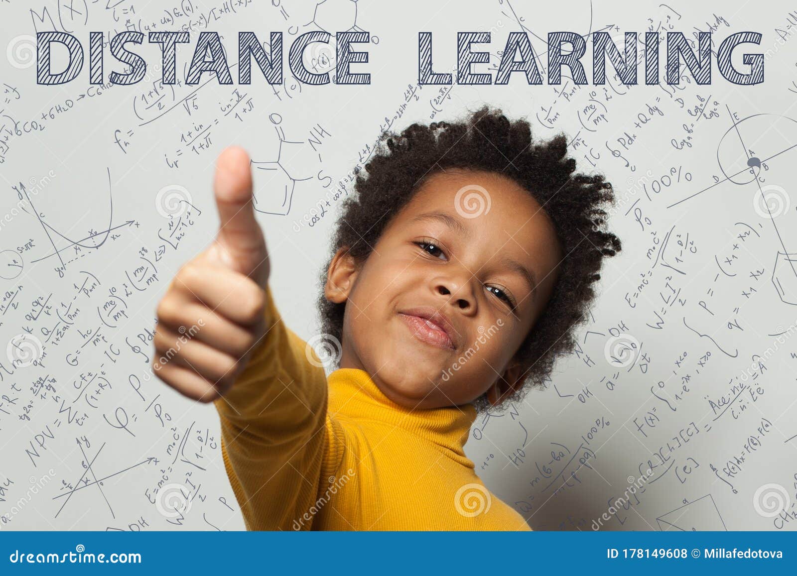 African American School Kid, Distance Learning Concept Stock Photo ...