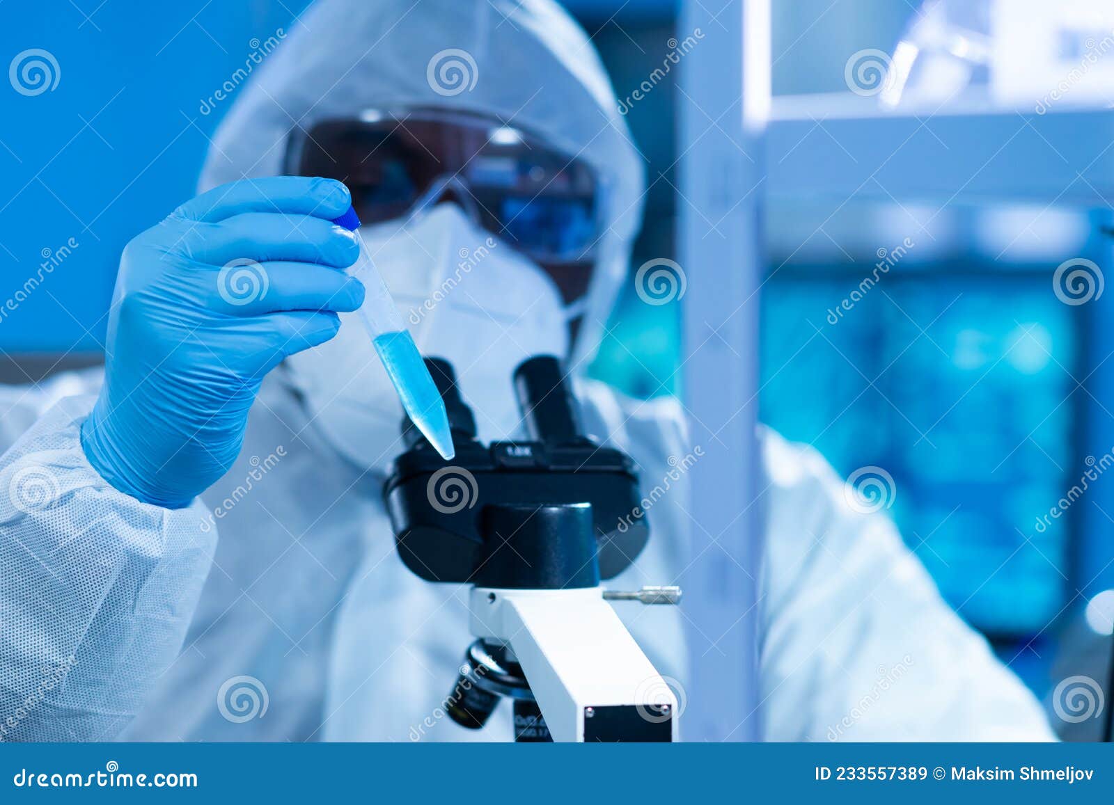 African-american Scientist Works in a Scientific Lab Using Laboratory ...