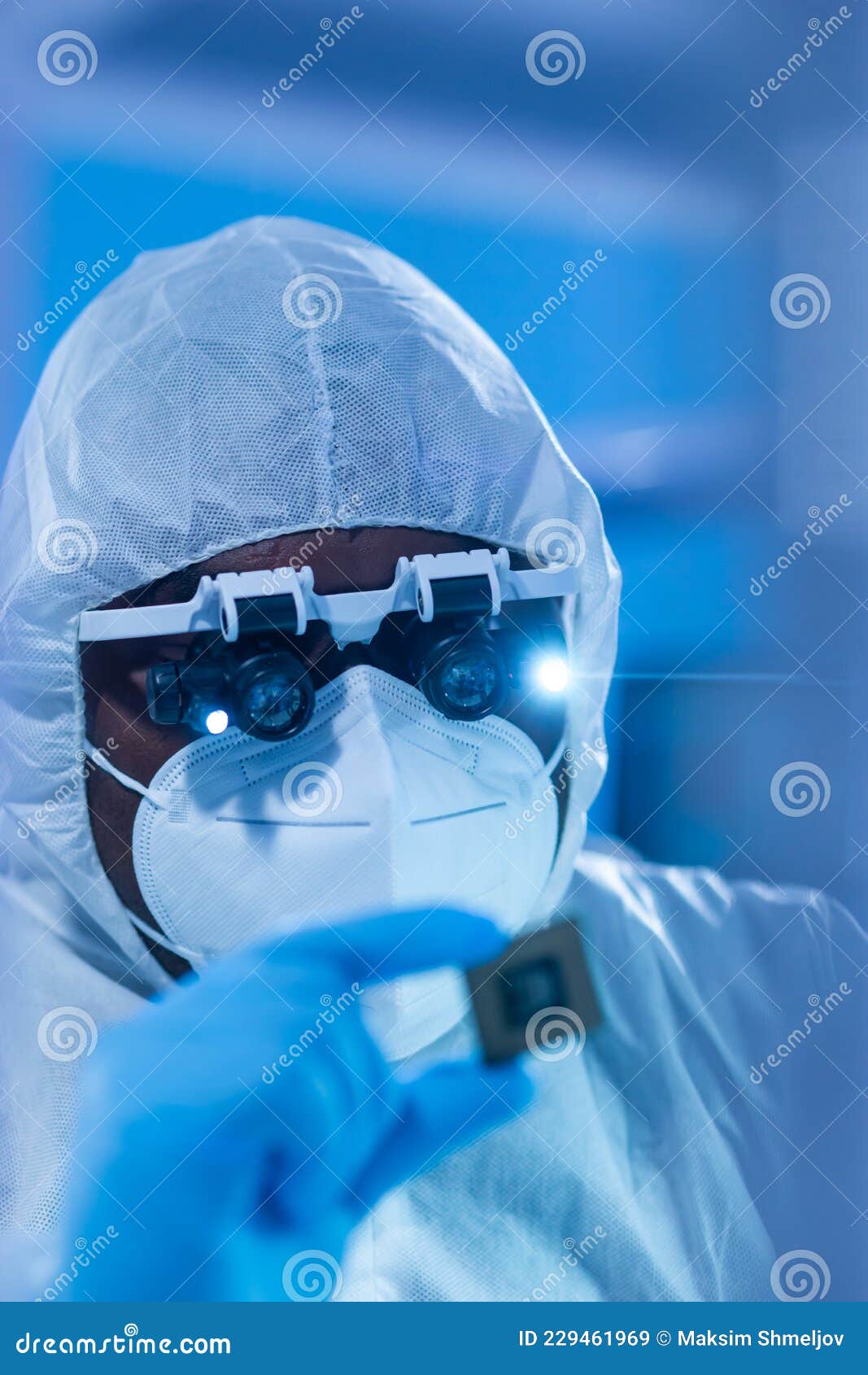 African-American Scientist Works in a Modern Scientific Laboratory for ...