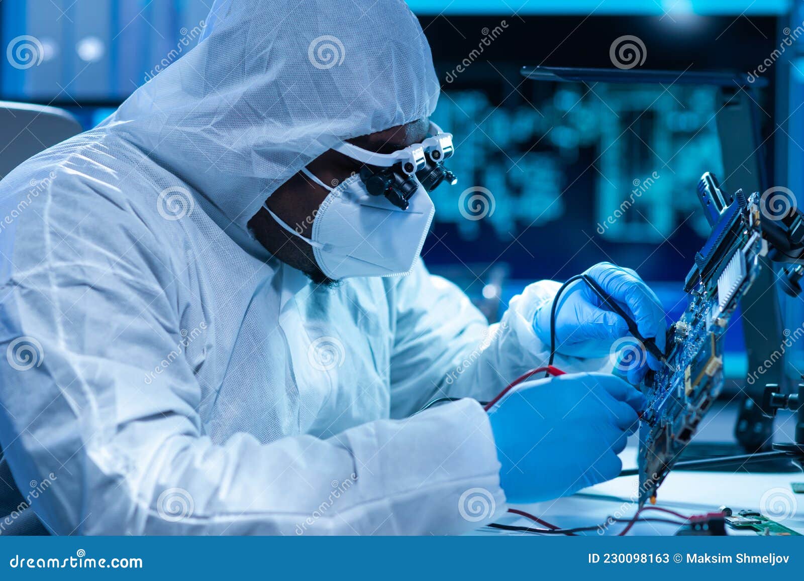 African-American Scientist Works in a Modern Scientific Laboratory for ...