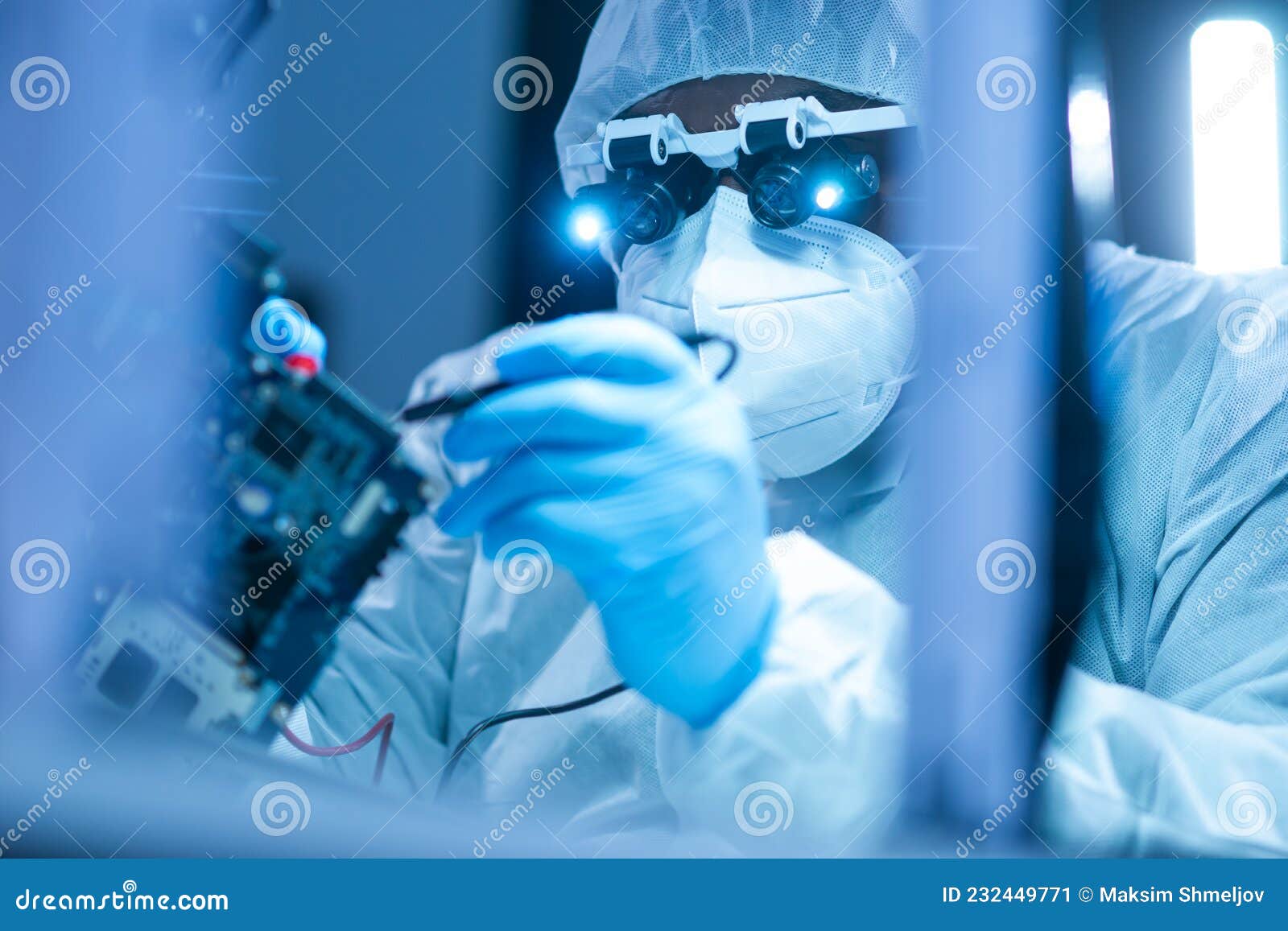 African-American Scientist Works in a Modern Scientific Laboratory for ...