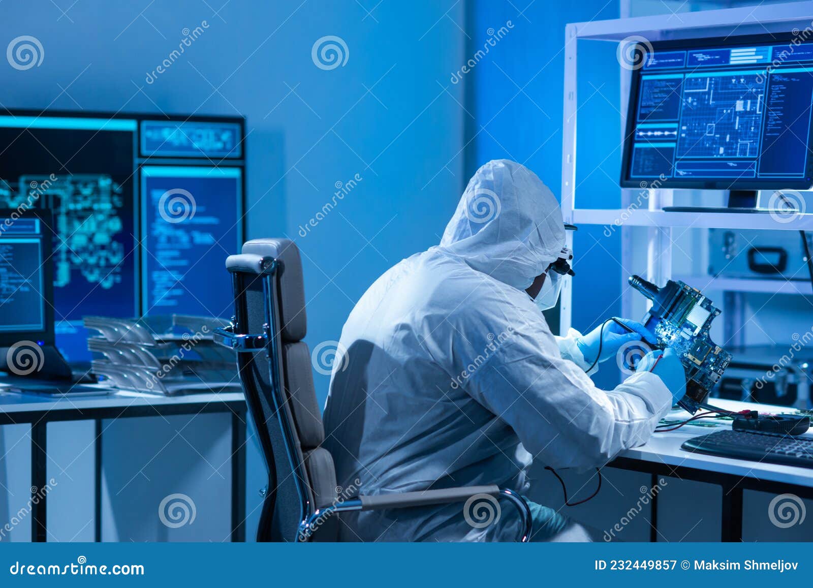 African-American Scientist Works in a Modern Scientific Laboratory for ...