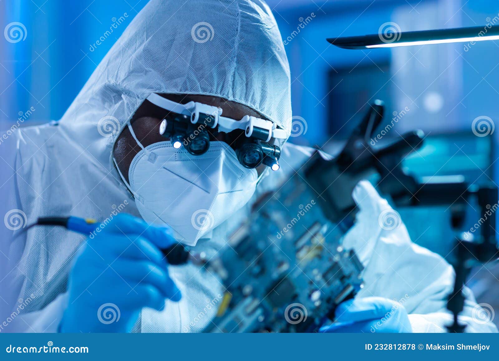 African-American Scientist Works in a Modern Scientific Laboratory for ...