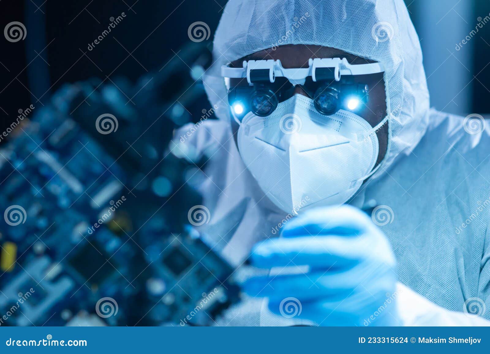 African-American Scientist Works in a Modern Scientific Laboratory for ...
