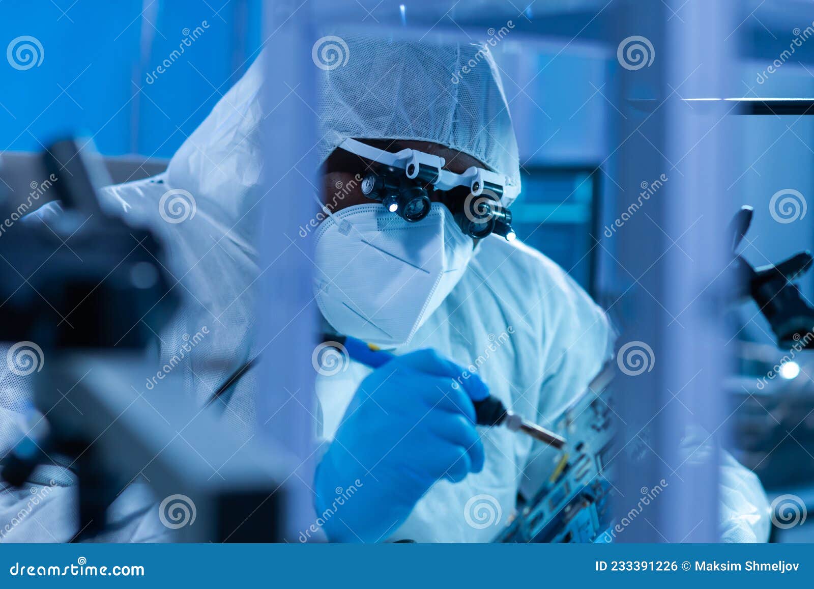 African-American Scientist Works in a Modern Scientific Laboratory for ...