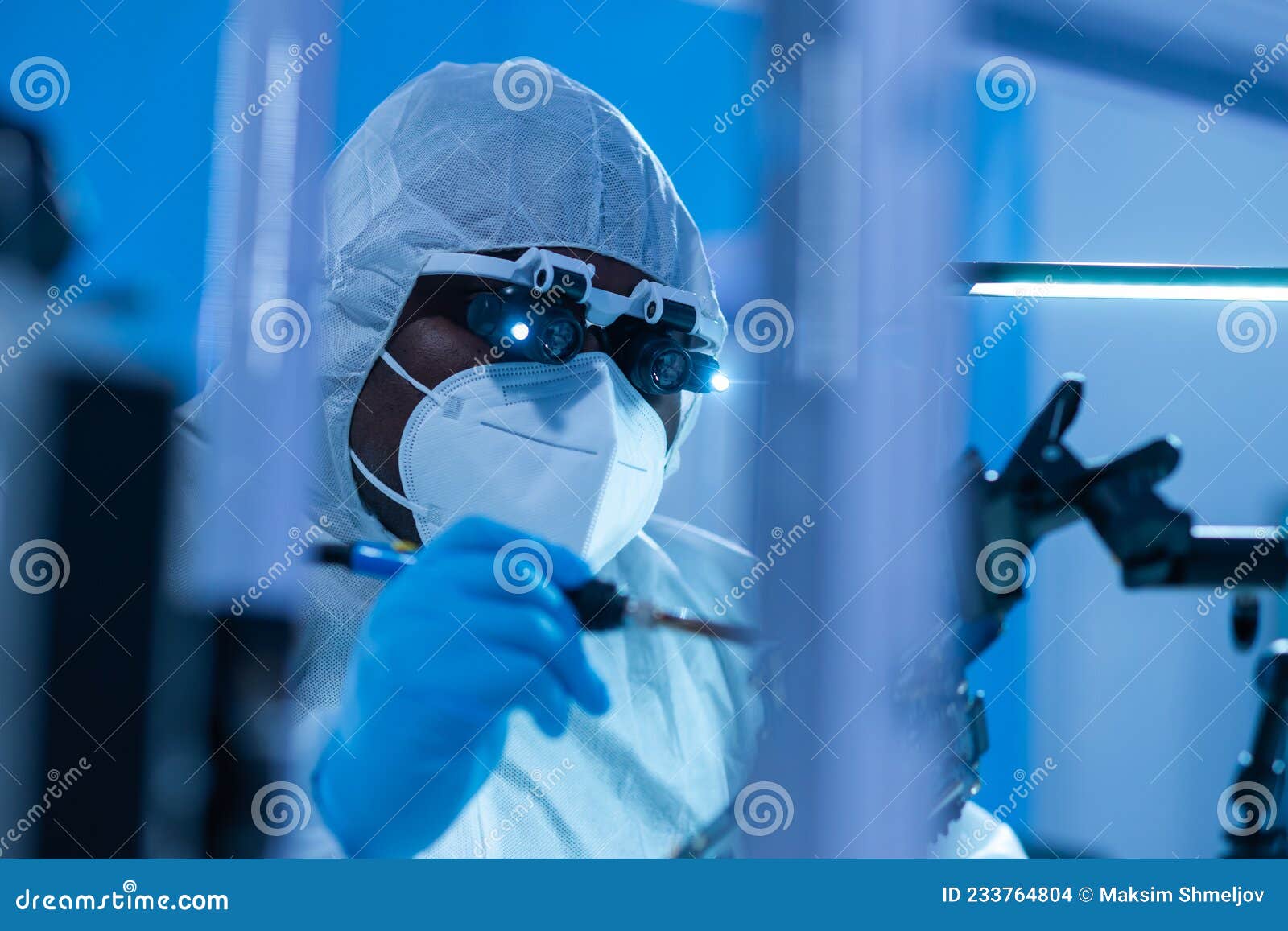 African-American Scientist Works in a Modern Scientific Laboratory for ...
