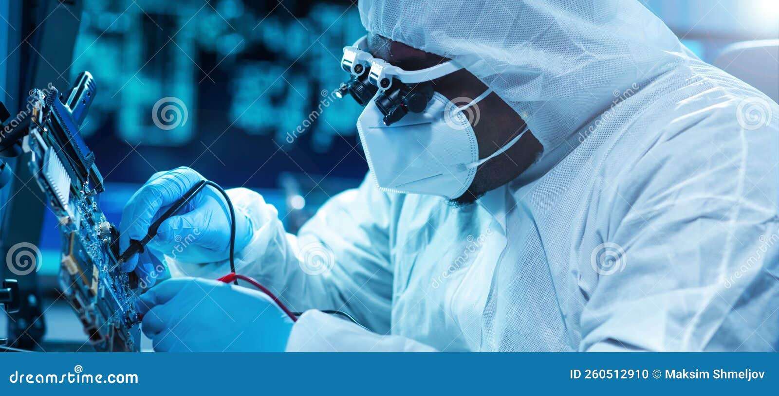 African-American Scientist Works in a Modern Scientific Laboratory for ...