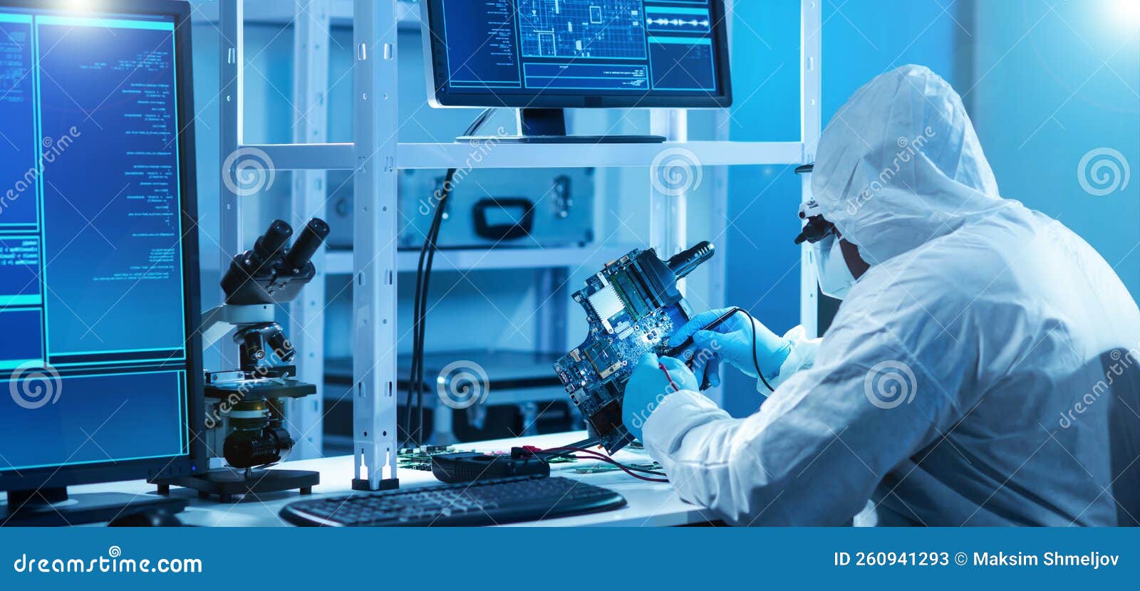 African-American Scientist Works in a Modern Scientific Laboratory for ...