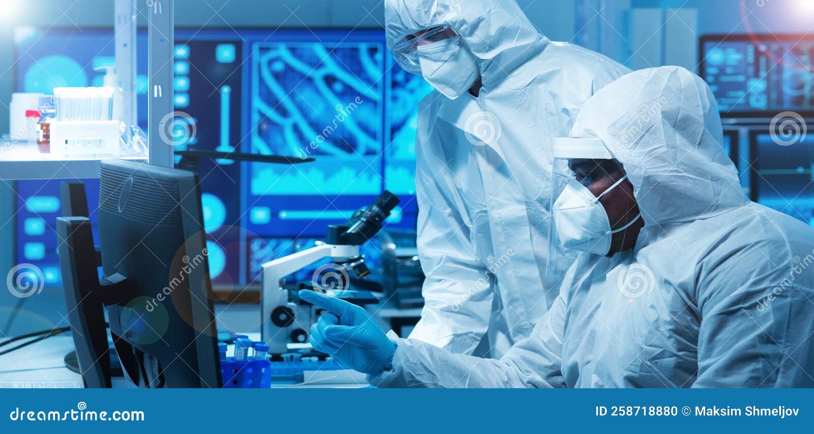 African-american Scientist Works in a Scientific Lab Using Laboratory ...