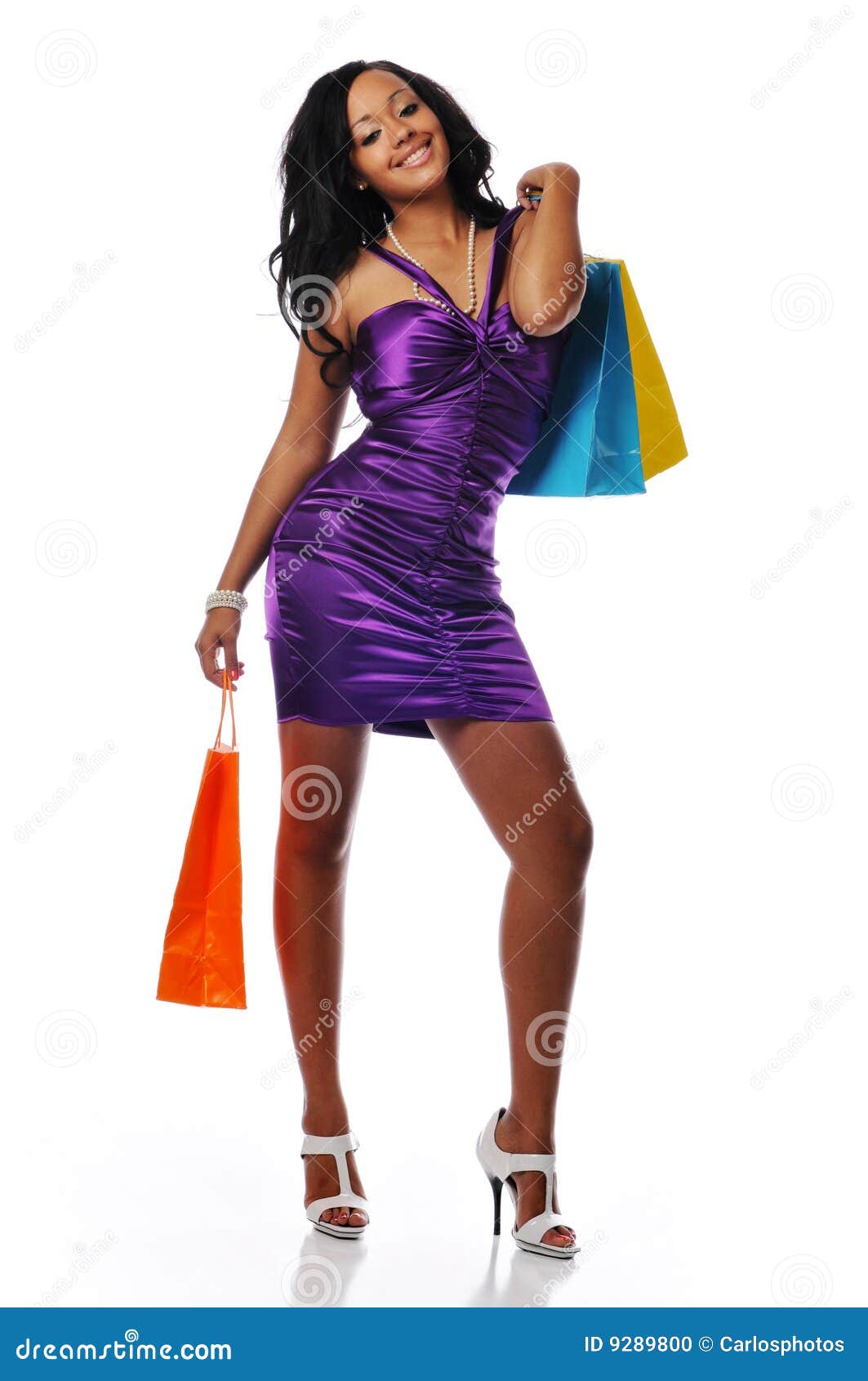 African american shopper stock photo. Image of beauty - 9289800