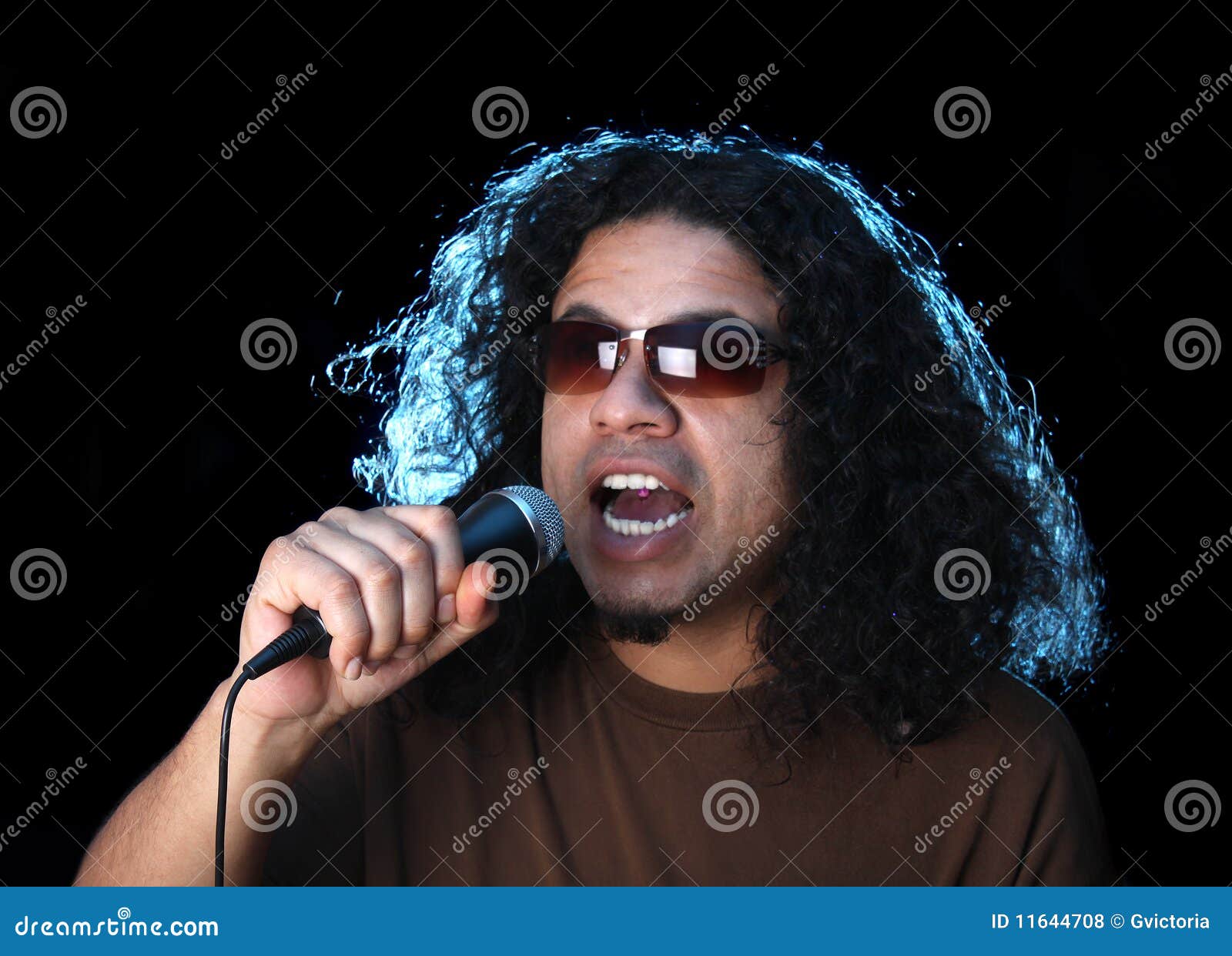 African American singer stock photo. Image of long, microphone - 11644708
