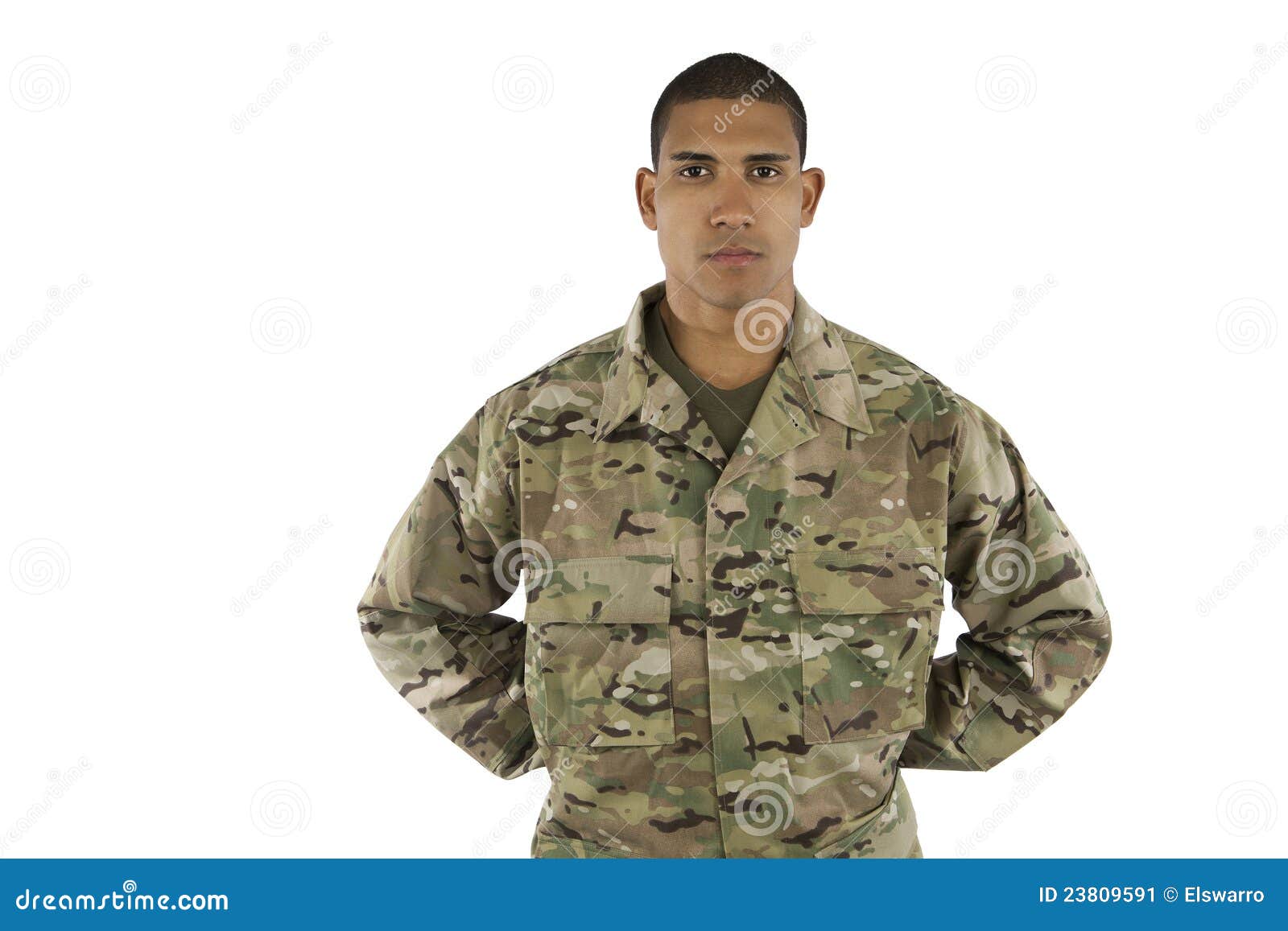 African American Soldier Standing at Parade Rest Stock Image - Image of ...