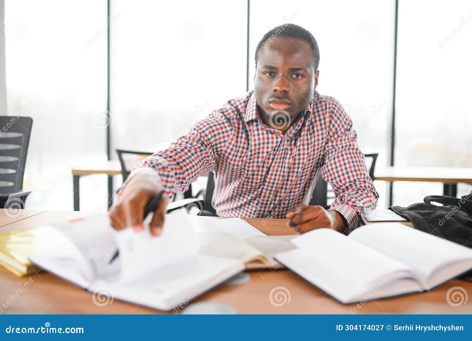 African American Student Passing Exam Stock Image - Image of exam, task ...