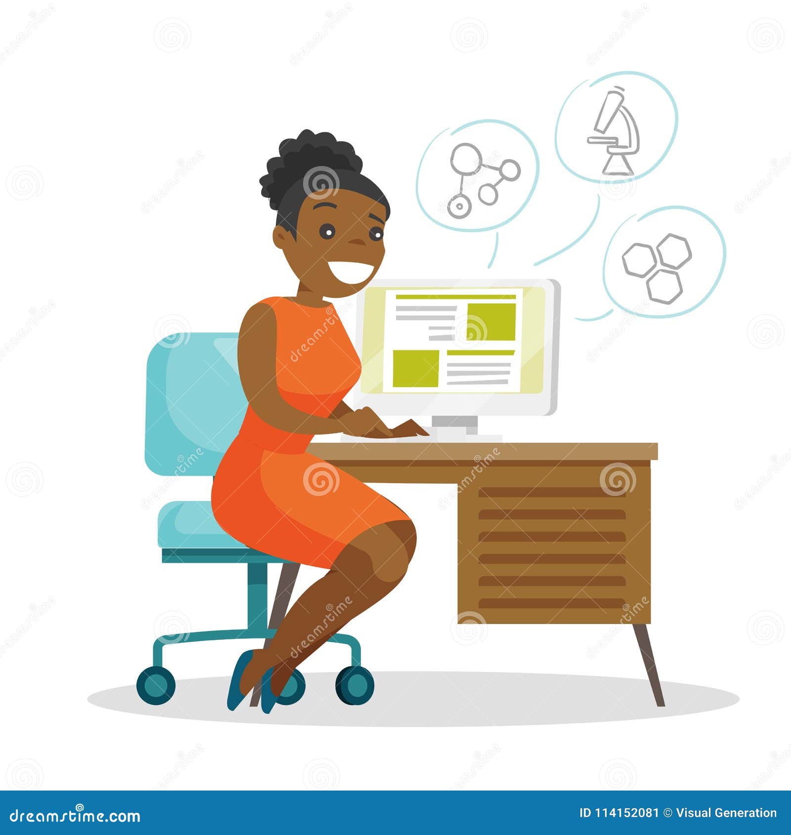 Student Using Technology Clipart