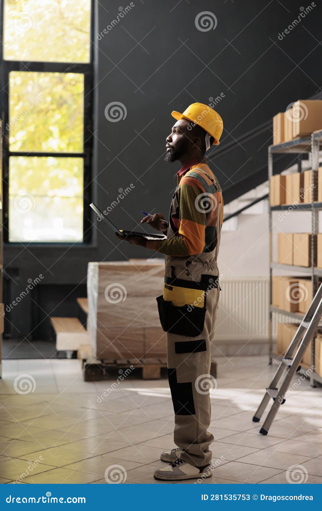 African American Supervisor Analyzing Inventory Report Stock Image ...