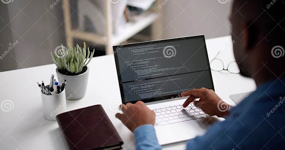 African American Web Developer Programmer Stock Photo - Image of african, programmer: 279954816