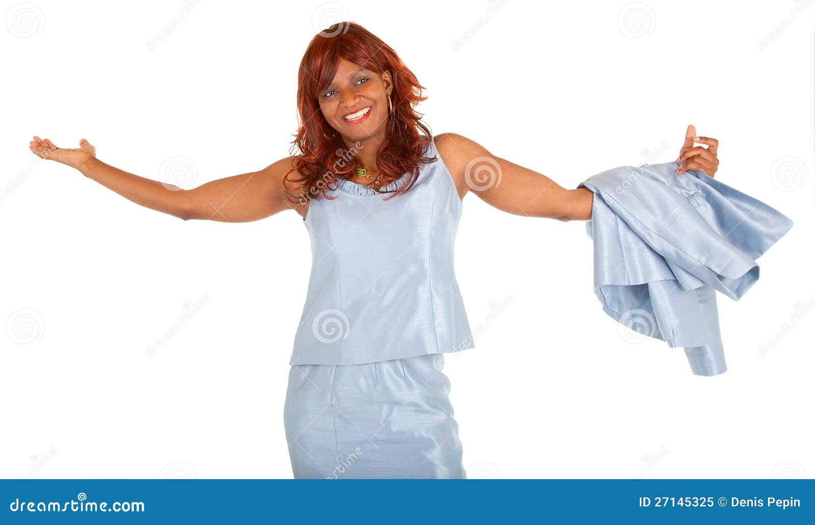 African American Woman Overjoyed About Something Stock Image Image Of