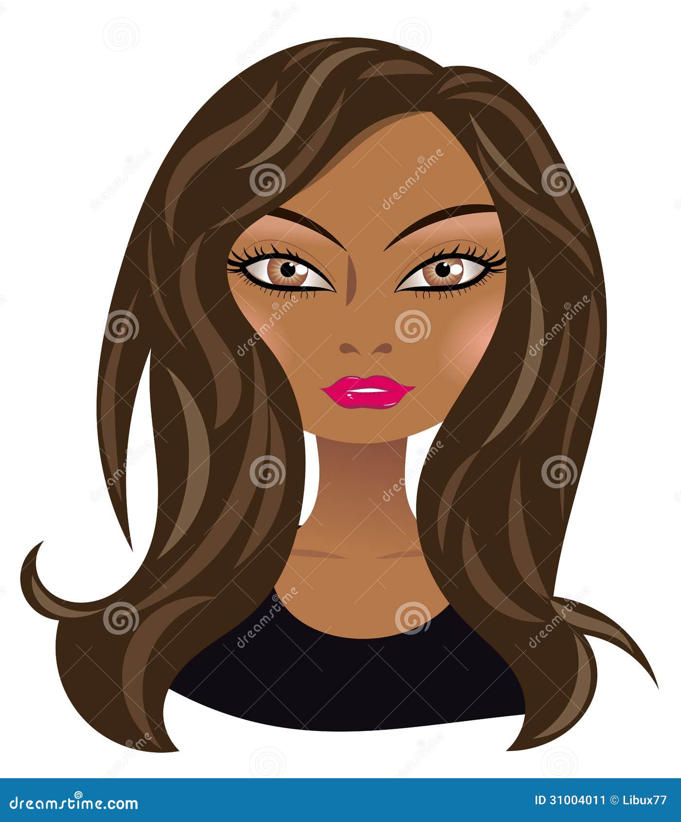 African American Woman Portrait Stock Vector Illustration Of Pose